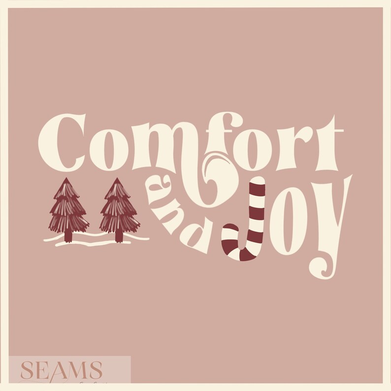 Printable Christmas Wall Decor Comfort & Joy - Etsy