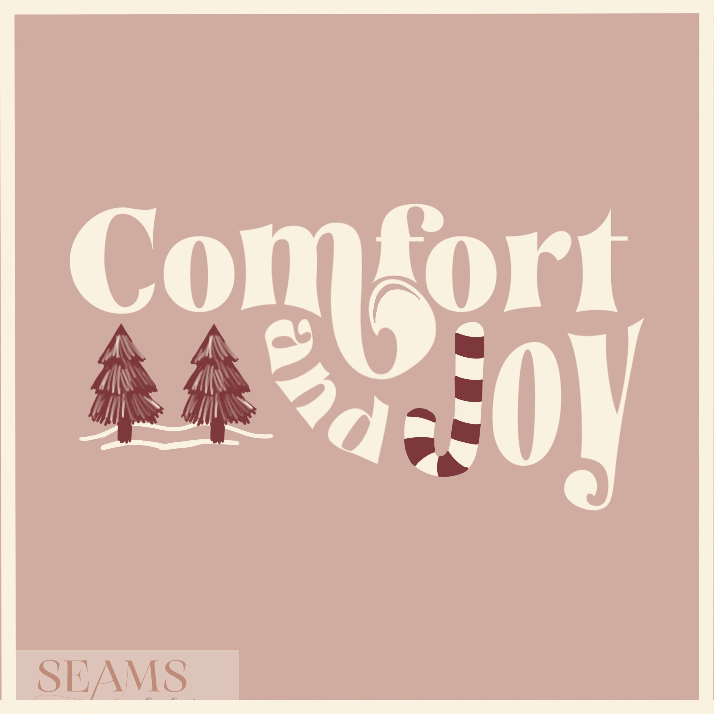 Printable Christmas Wall Decor Comfort & Joy - Etsy