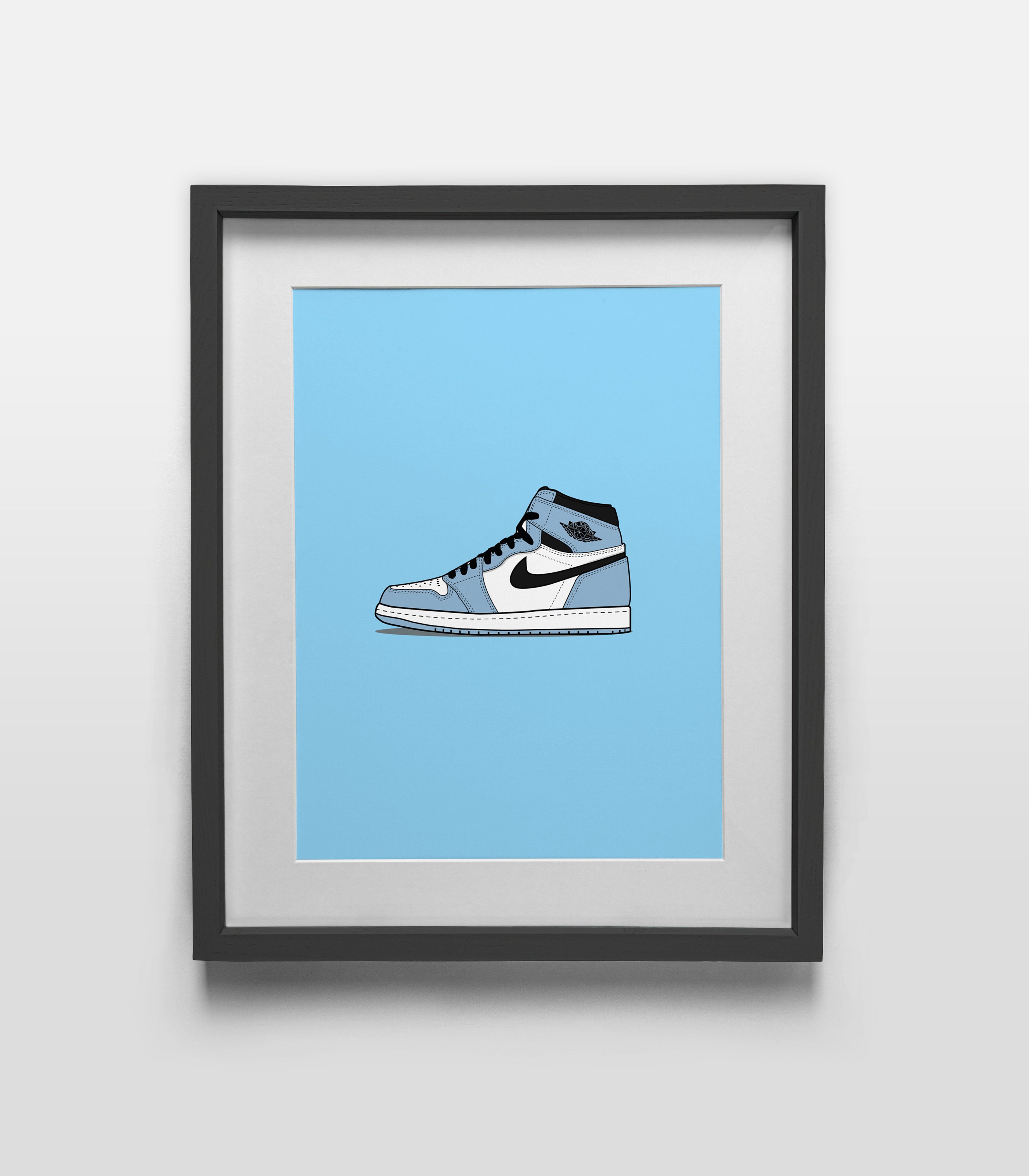 Jordan 1 University Blue Print, Digital Download Print, Wall Decor ...