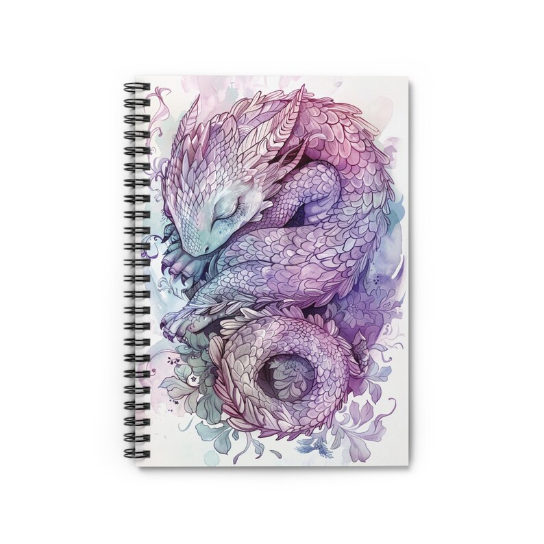 Baby Dragon Spiral Notebook – Watercolor Fantasy Art, Writing Pad - Etsy