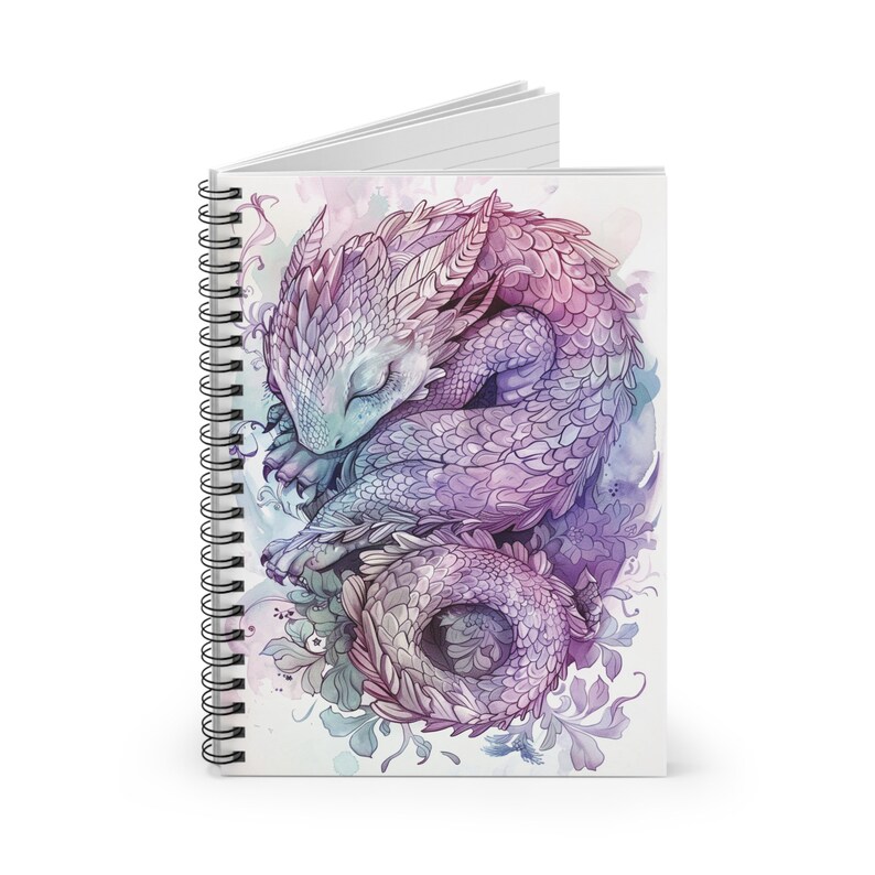Baby Dragon Spiral Notebook – Watercolor Fantasy Art, Writing Pad - Etsy