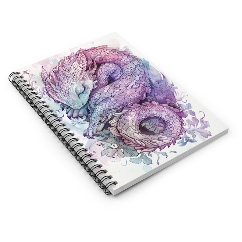 Baby Dragon Spiral Notebook – Watercolor Fantasy Art, Writing Pad - Etsy