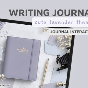 Digital Writing Journal, Digital Writing Planner, Cute Lavender Edition ...