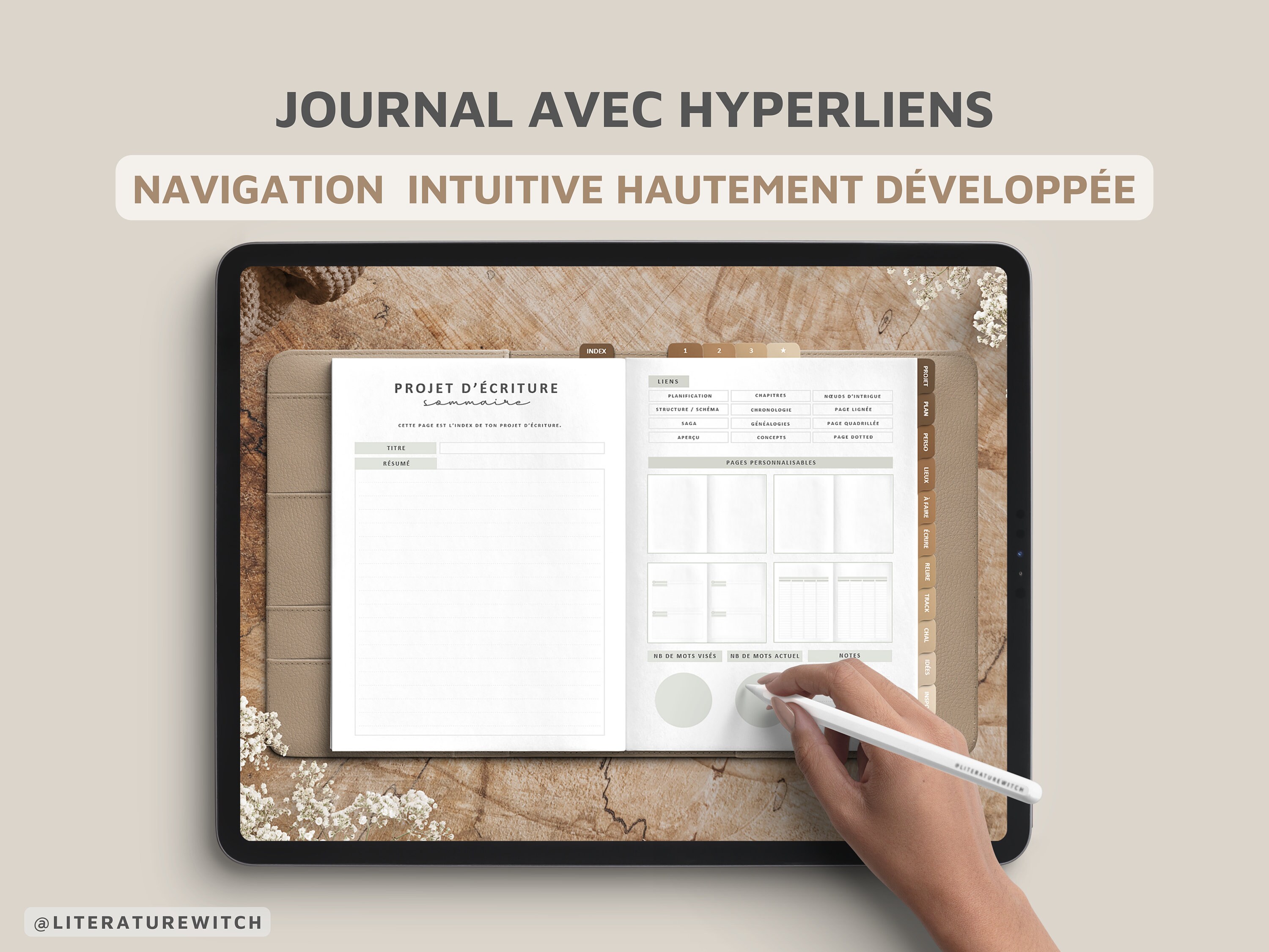 Digital Writing Journal Digital Writing Planner Warm - Etsy