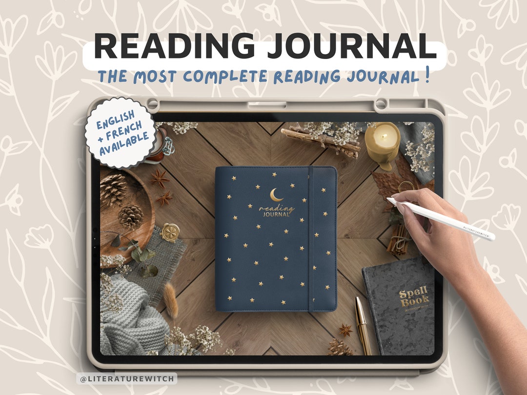 Digital Reading Journal, Serdy Blue, Magical Aesthetic, Reading Planner ...