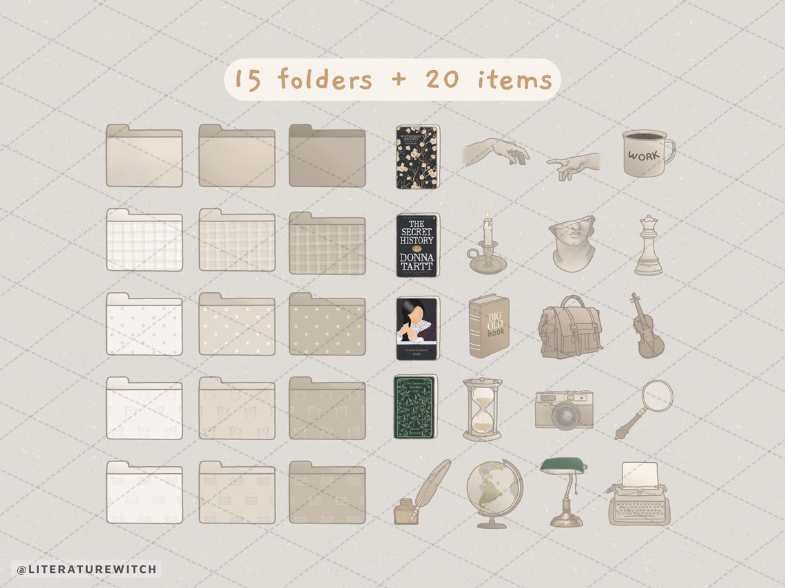 35 Desktop Icons Soft Academia Aesthetic Windows Icons Mac - Etsy