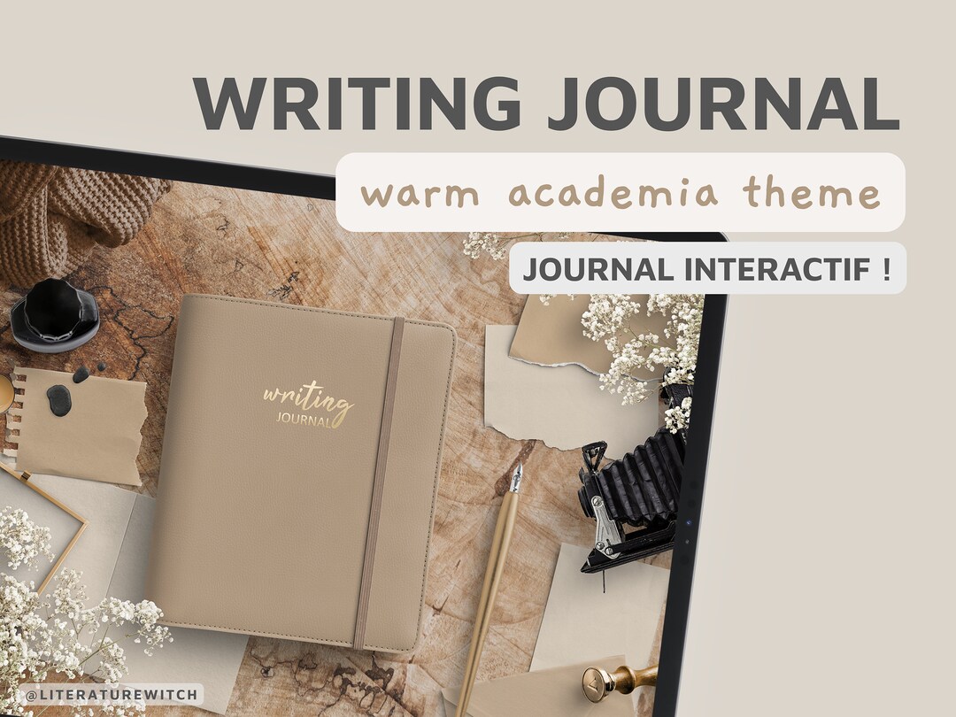 Digital Writing Journal, Digital Writing Planner, Warm Academia Edition ...
