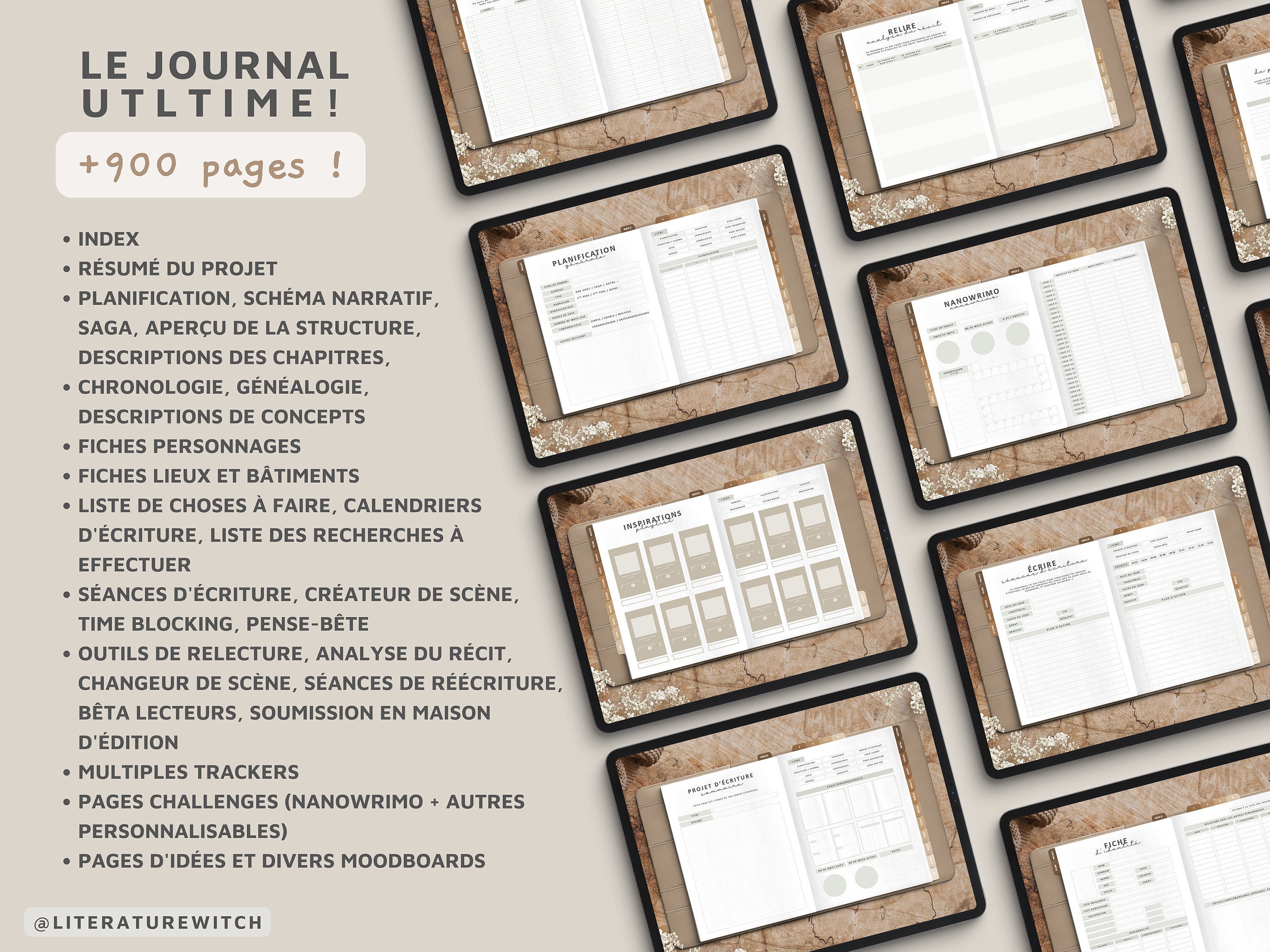 Digital Writing Journal Digital Writing Planner Warm - Etsy