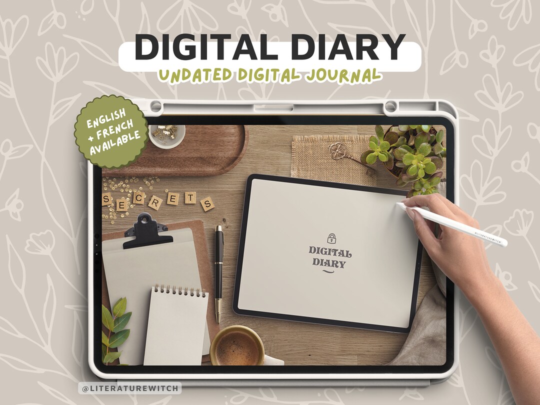 Digital Diary Journal, Introspection Journal, Secret Journal, Undated ...