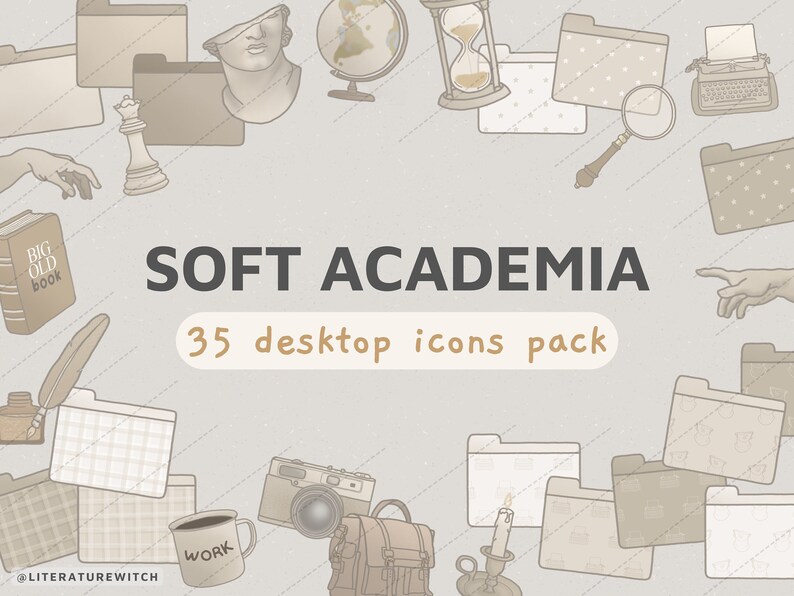 35 Desktop Icons Soft Academia Aesthetic Windows Icons Mac - Etsy
