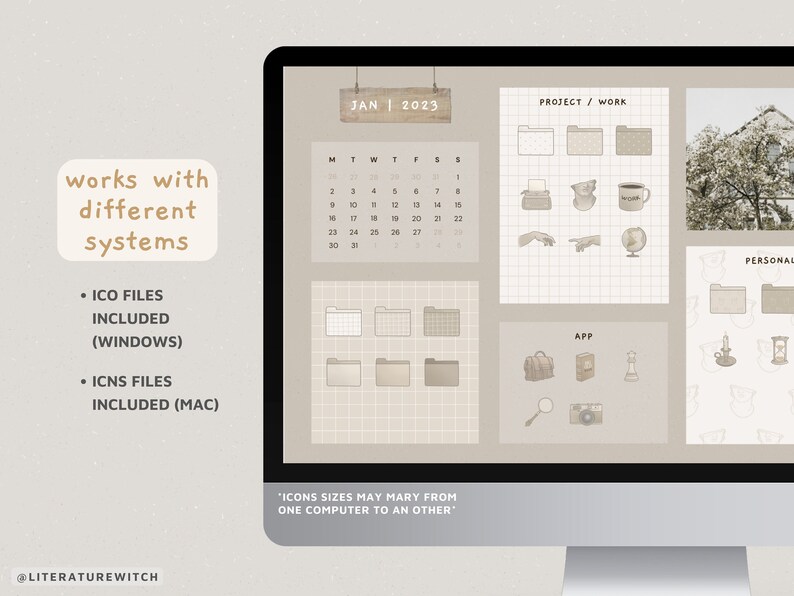 35 Desktop Icons Soft Academia Aesthetic Windows Icons Mac - Etsy