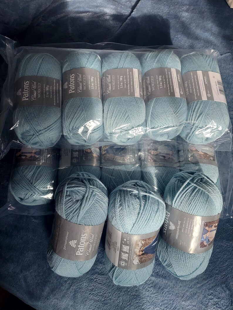 Patons Classic Wool - Seafoam - Pack of 5 Skeins - New and Unused - Etsy