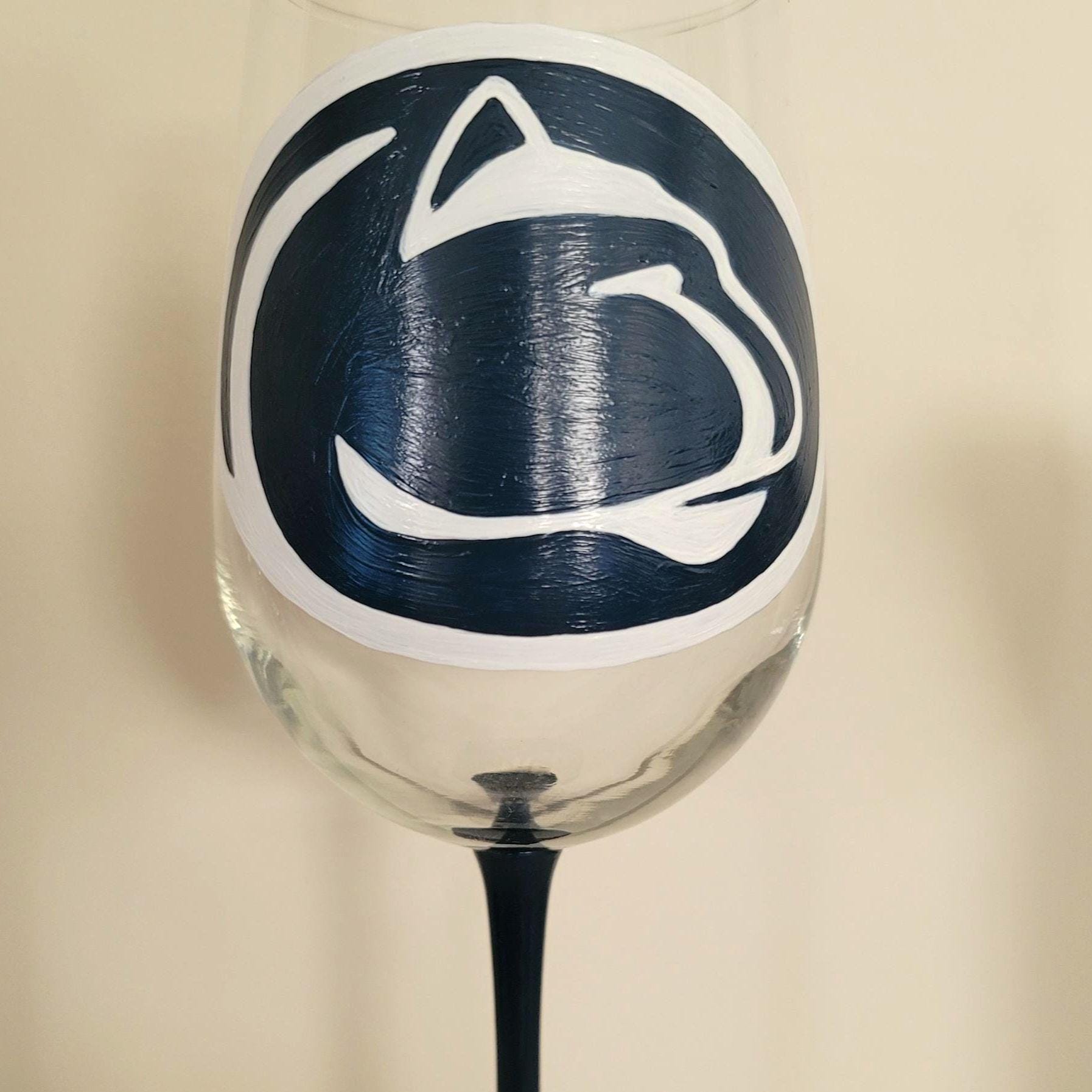 Hand Painted Penn State Nittany Lions Wine Glass - Etsy