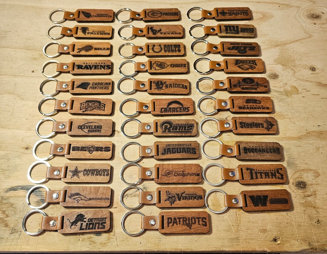 49ers, Raiders, All Teams Wooden Key Chain - Etsy