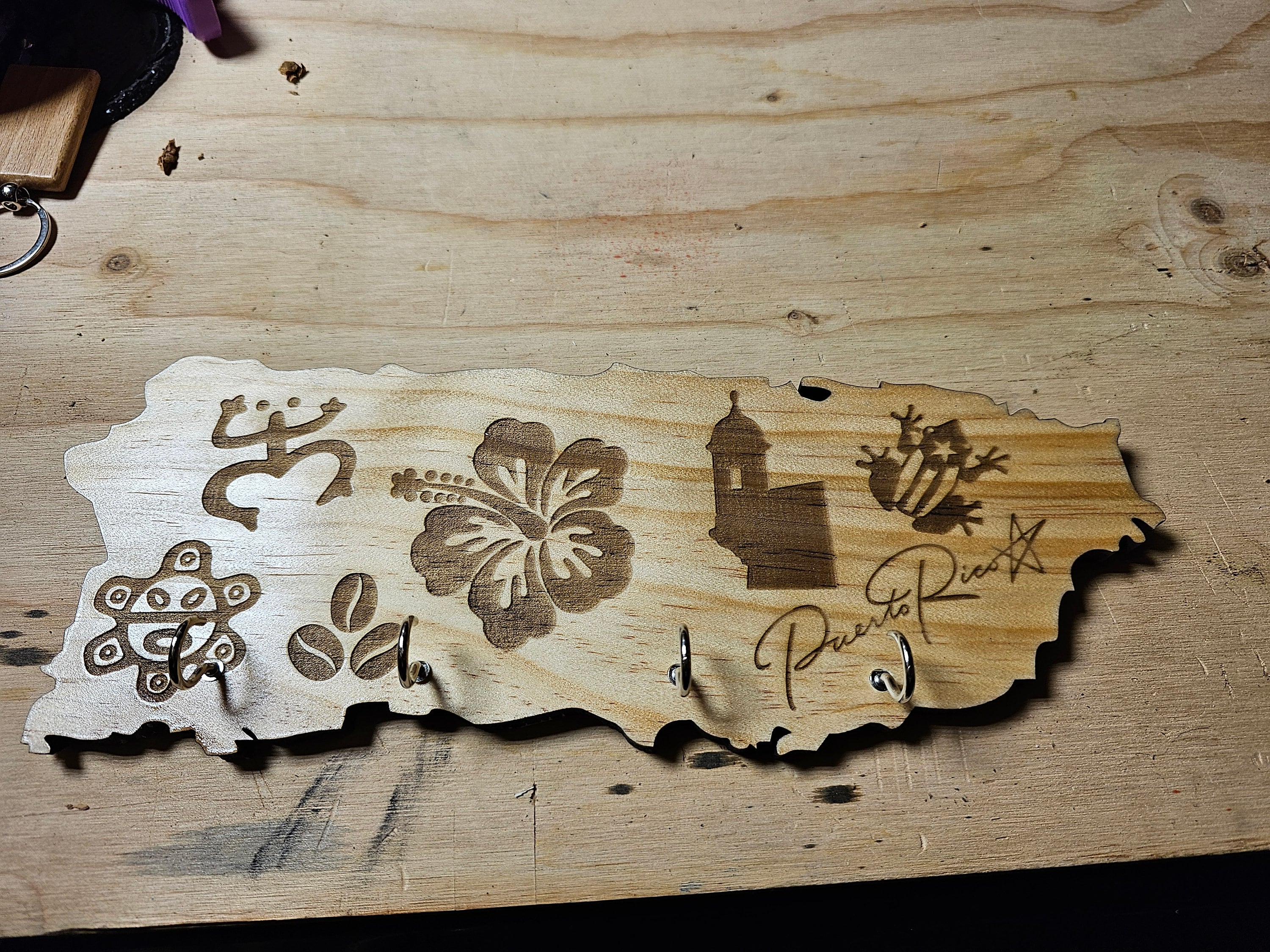 Puerto Rico Wall Key Holder - Etsy