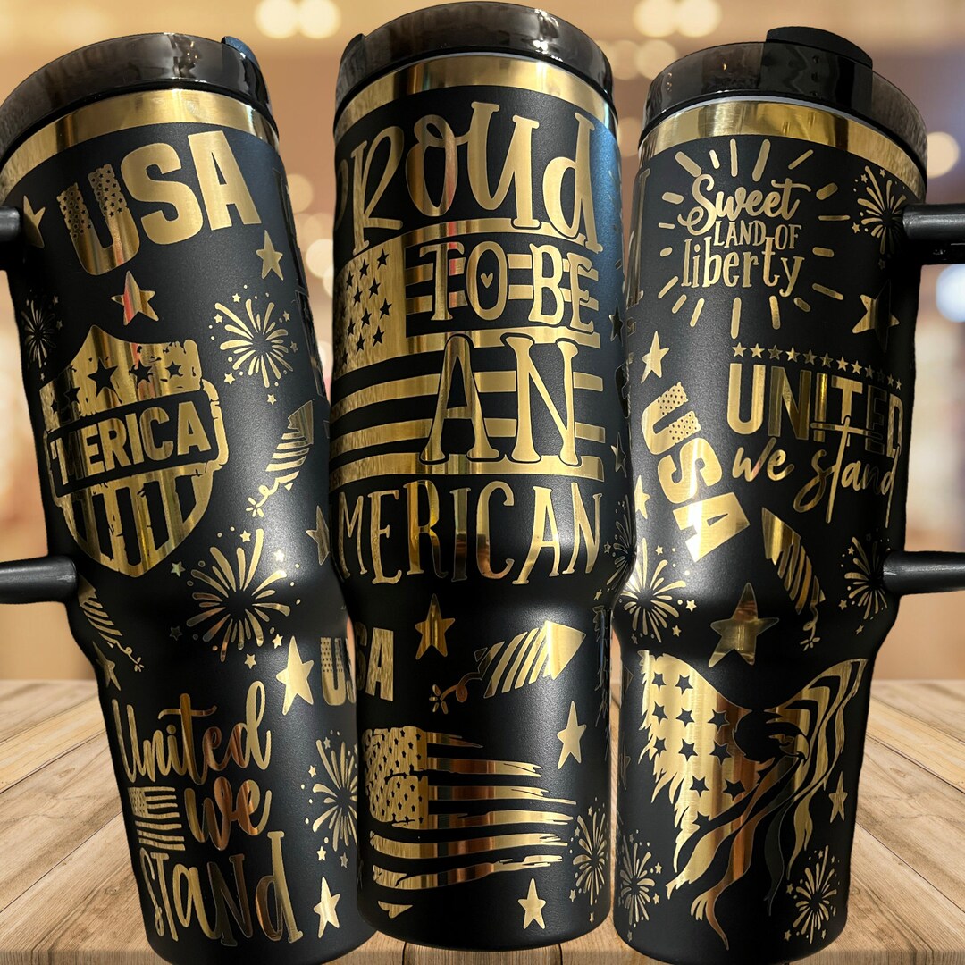 Stainless Steel 20, 30, or 40 Oz Tumbler Laser Engraved Full Cup Wrap ...