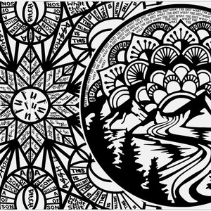 Curse Word Mandala Adult Mandala Seamless Wrap Tumbler Laser Engraving ...