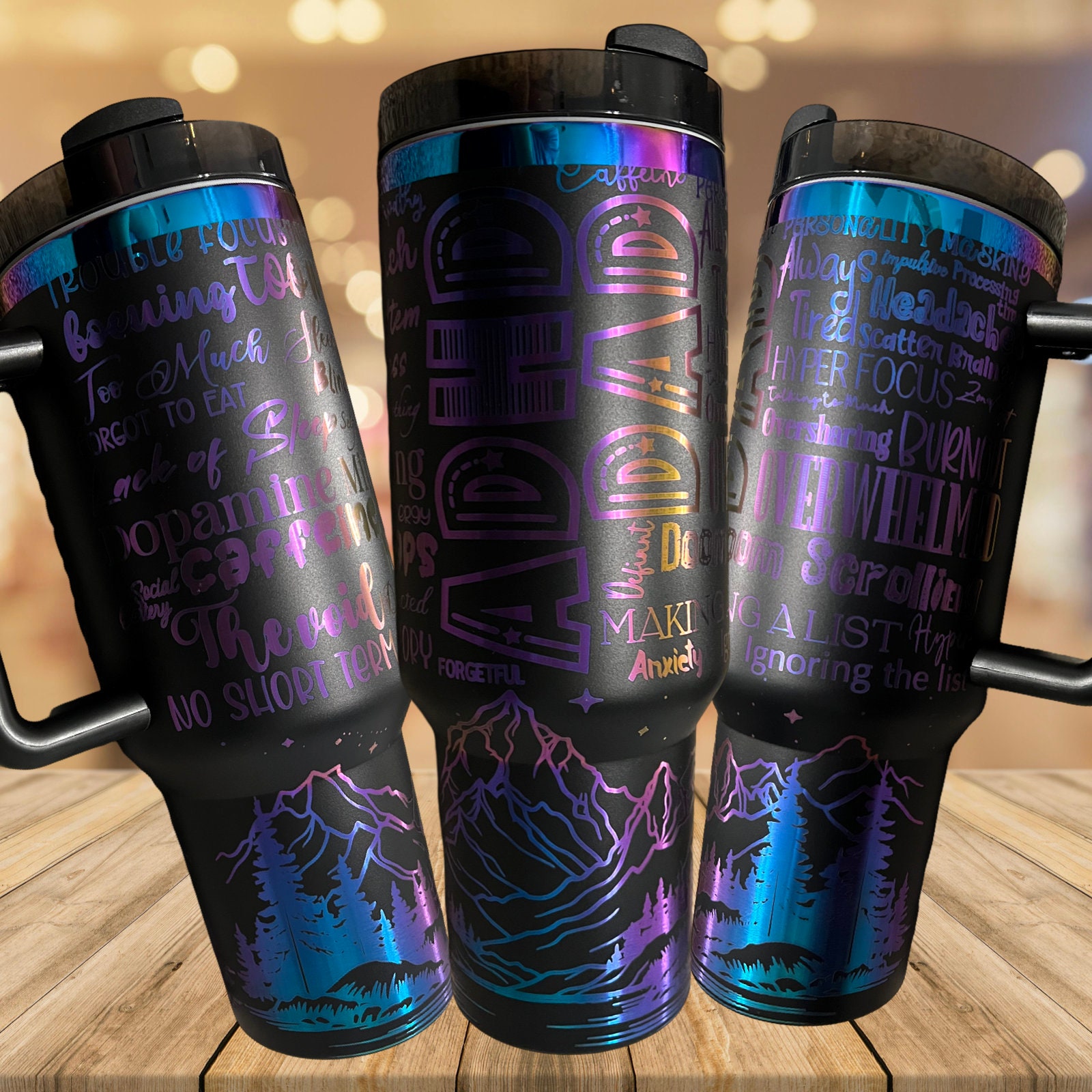 ADHD Dad Tumbler File: Seamless Wrap Design - 20-40oz Engraving - Etsy
