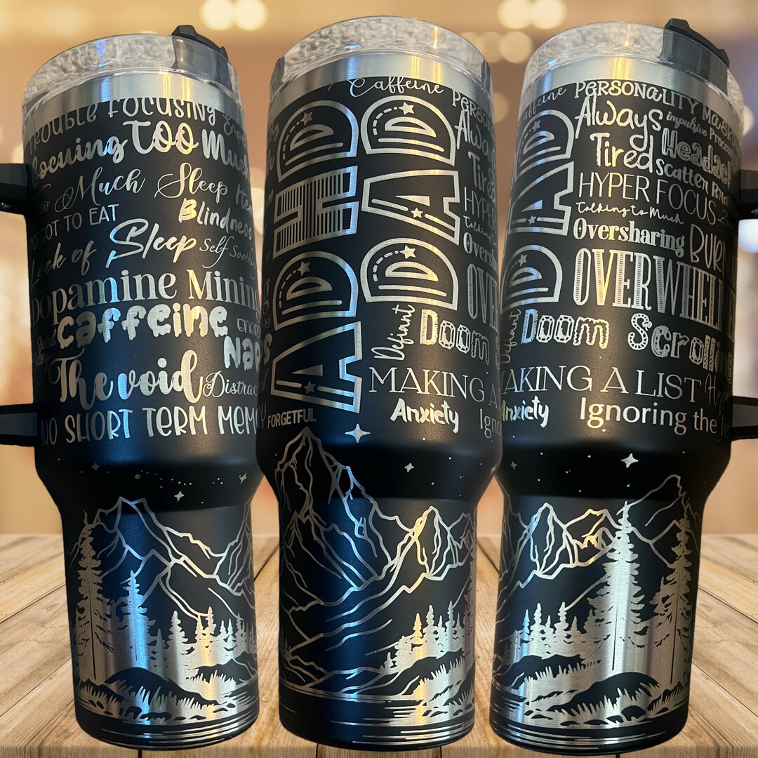 ADHD DD Words Attention Deficit Hyperactive Disorder Father’s Day Gift ...