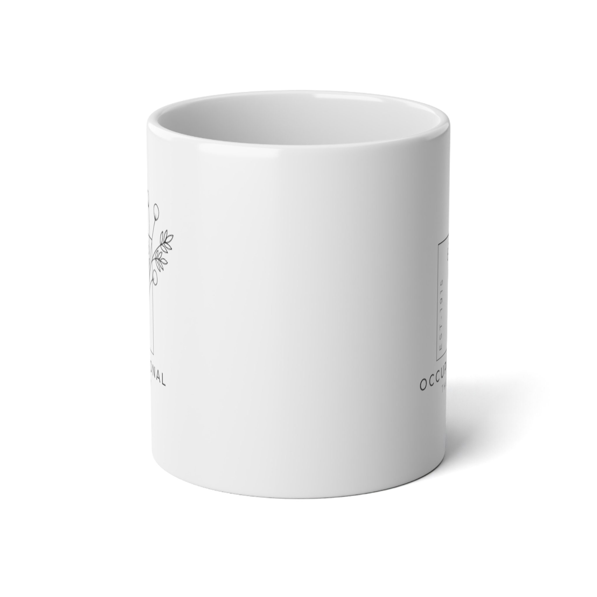 Occupational Therapist Logo Jumbo Mug. Trendy Therapist Accessories ...