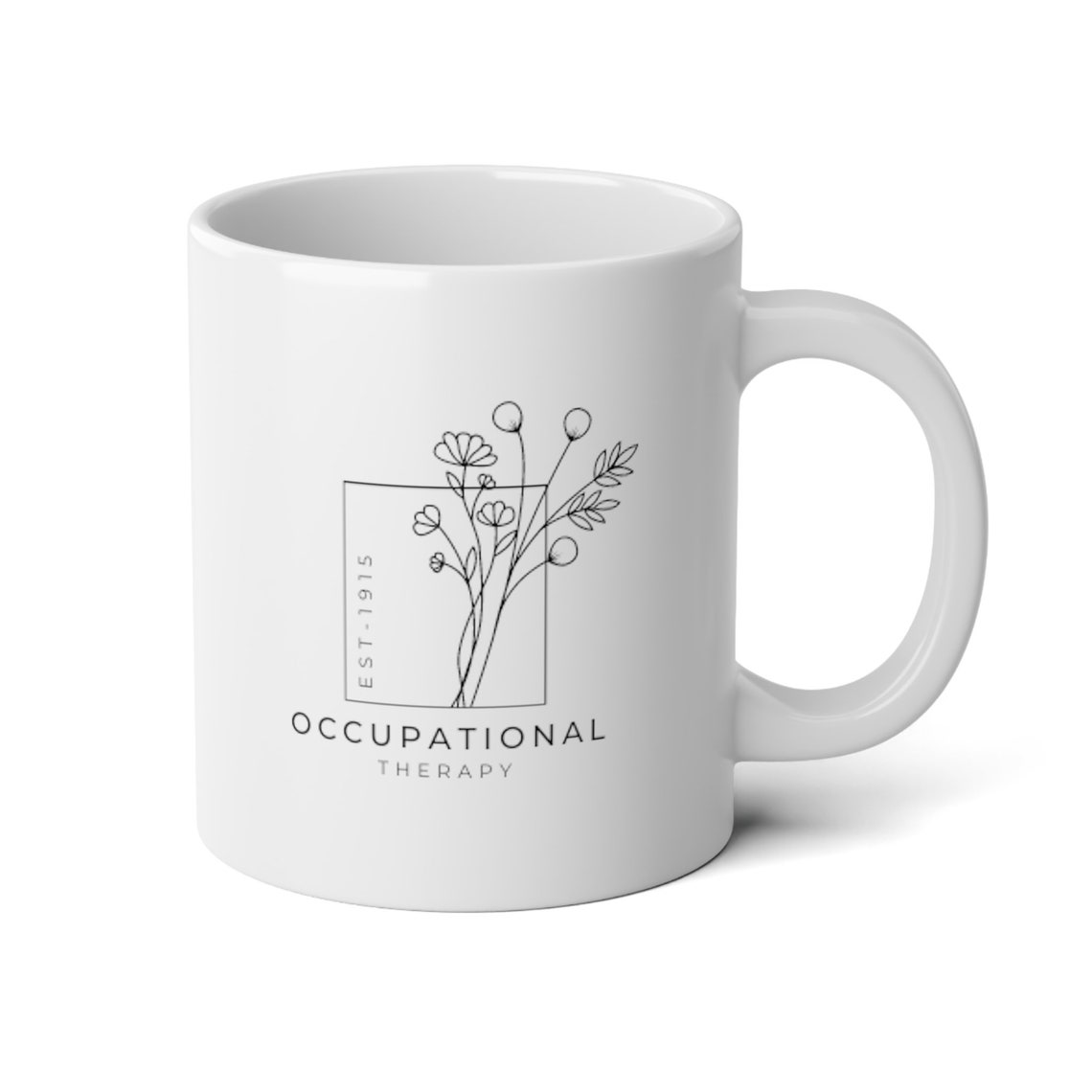 Occupational Therapist Logo Jumbo Mug. Trendy Therapist Accessories ...