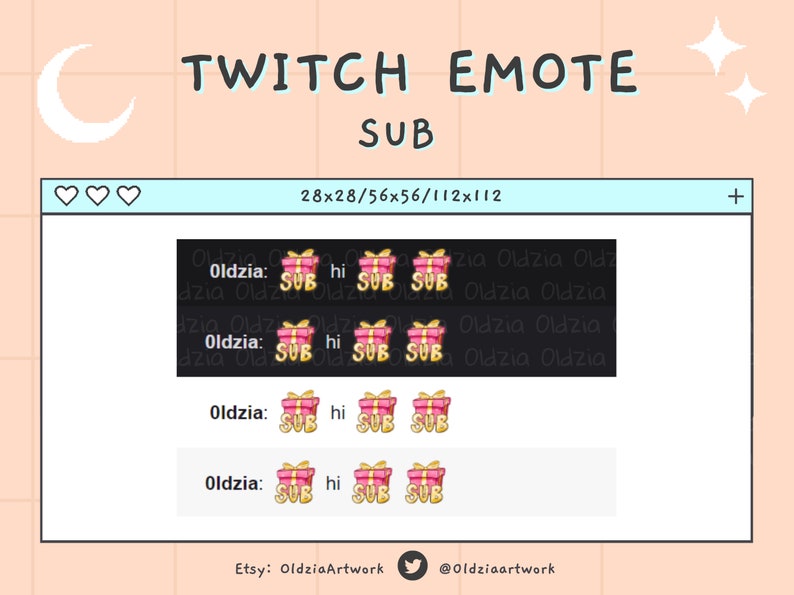 Twitch Sub Emotes/ Twitch Emotes/ Sub Emotes/ Gift Emote Stream/ Sub ...