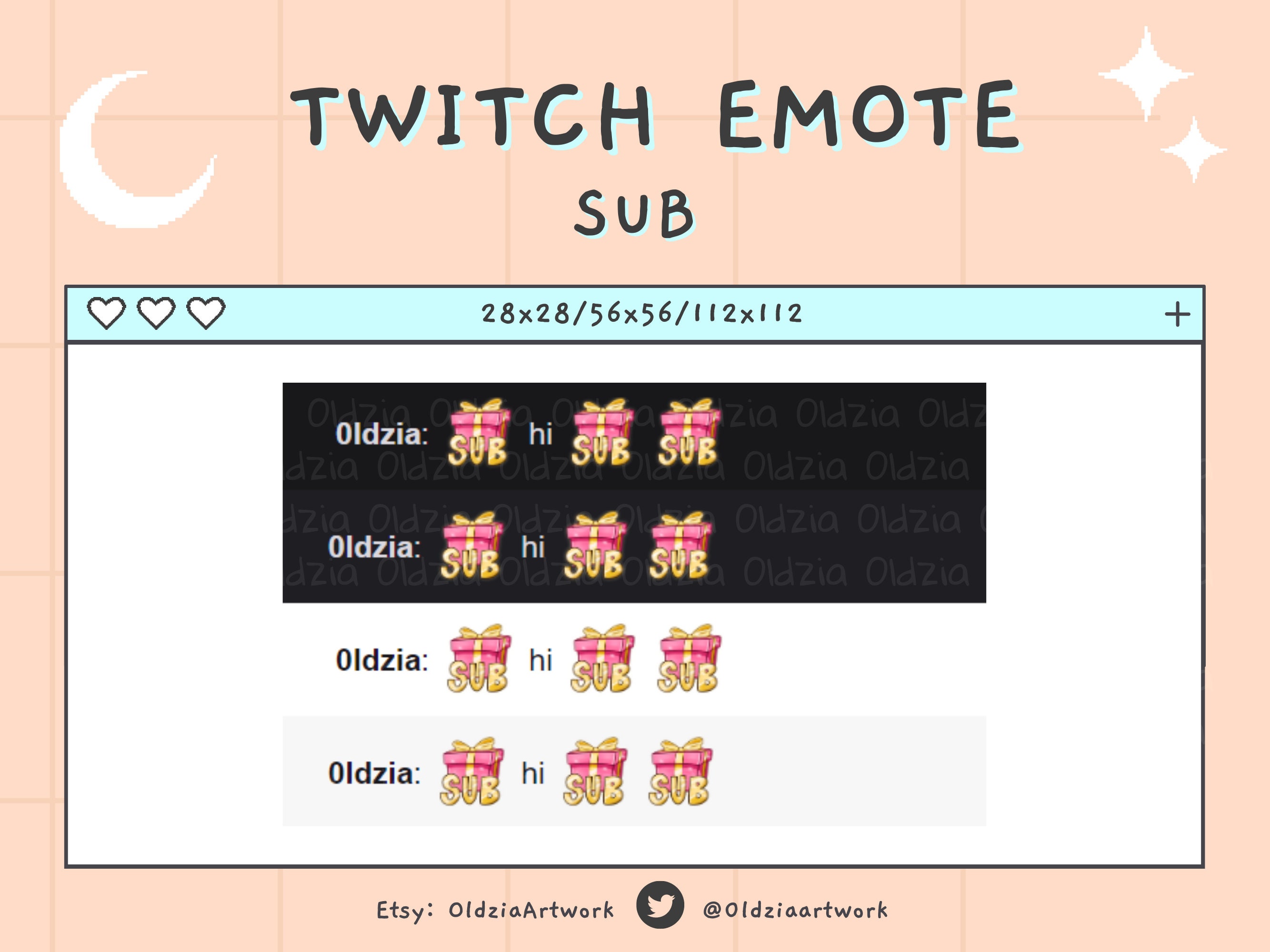 Twitch Sub Emotes/ Twitch Emotes/ Sub Emotes/ Gift Emote Stream/ Sub ...