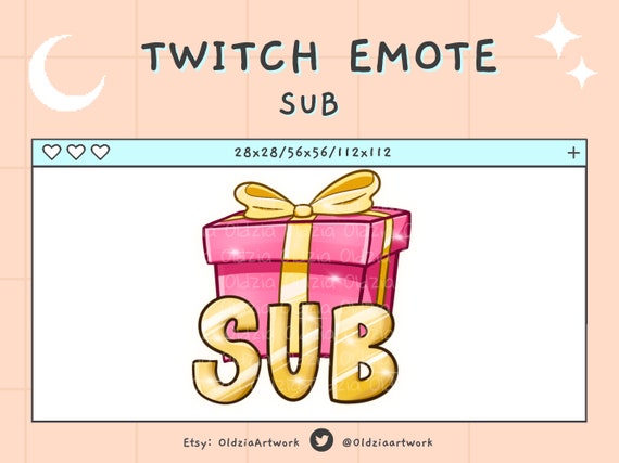 Twitch Sub Emotes/ Twitch Emotes/ Sub Emotes/ Gift Emote - Etsy