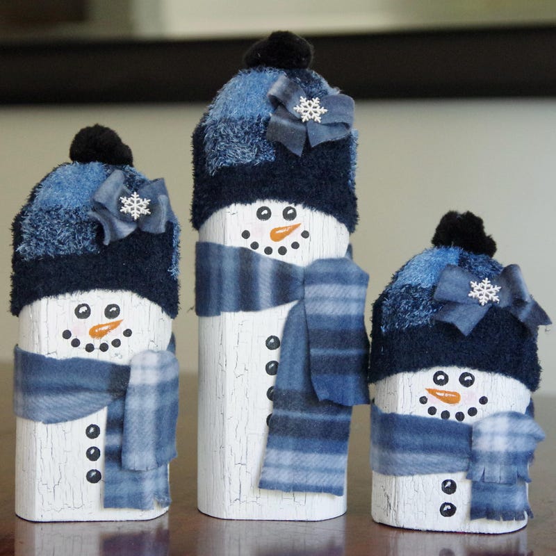 Holiday Snowmen Hat - Etsy