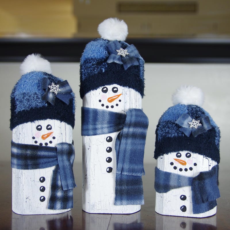 Holiday Snowmen Hat - Etsy