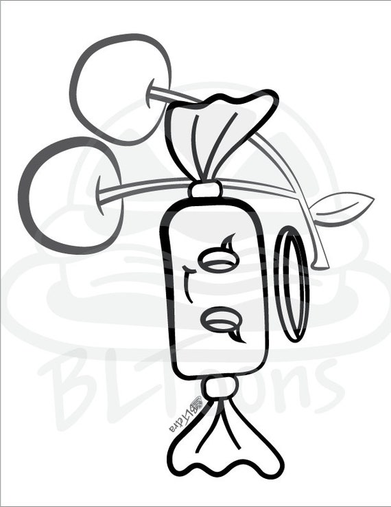 Halloween Coloring Page Cute Angel Costume Chewy Wrapper Taffy - Etsy