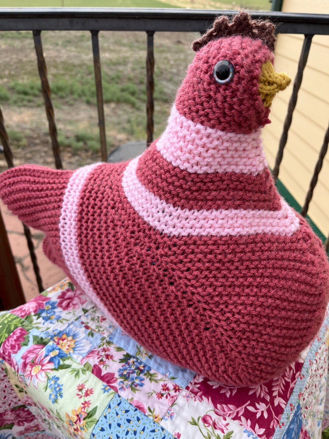 Adopt Miss Rose a Hand Knit Emotional Support Chicken, Pink, Cozy ...