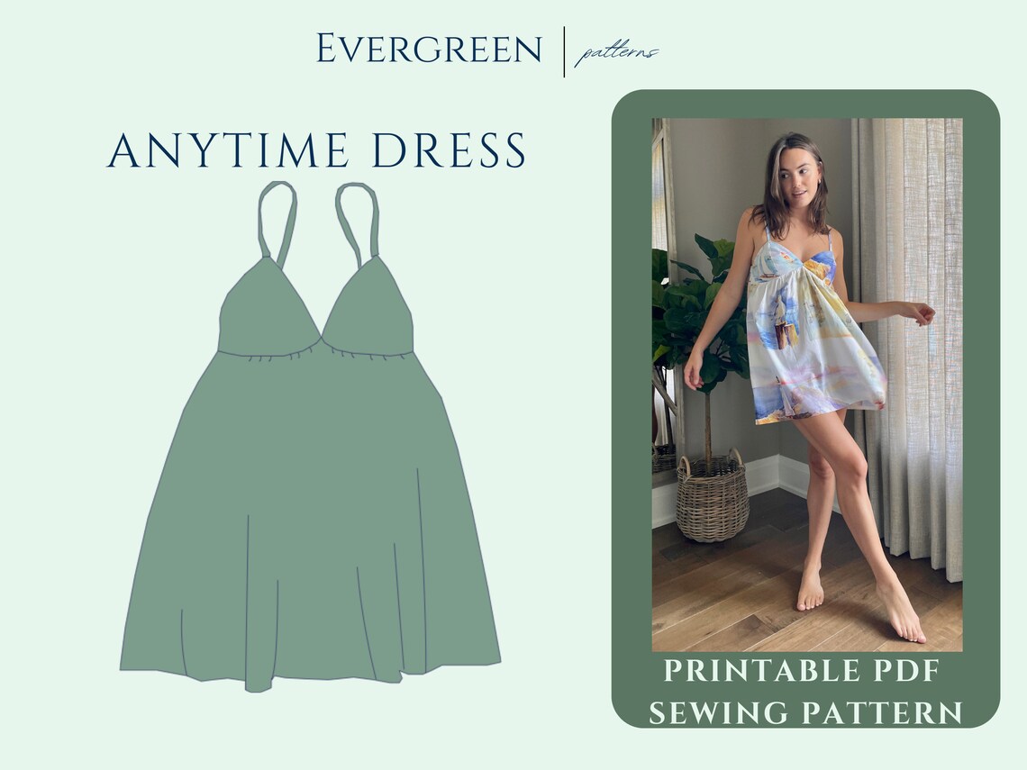 Anytime Dress Sewing Pattern PDF Beginner - Etsy
