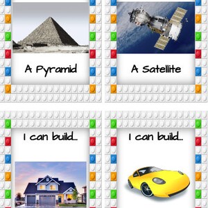 Preschool Building Task Cards (23 Images), Building Center, Blocks ...