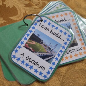 Preschool Building Task Cards (23 Images), Building Center, Blocks ...