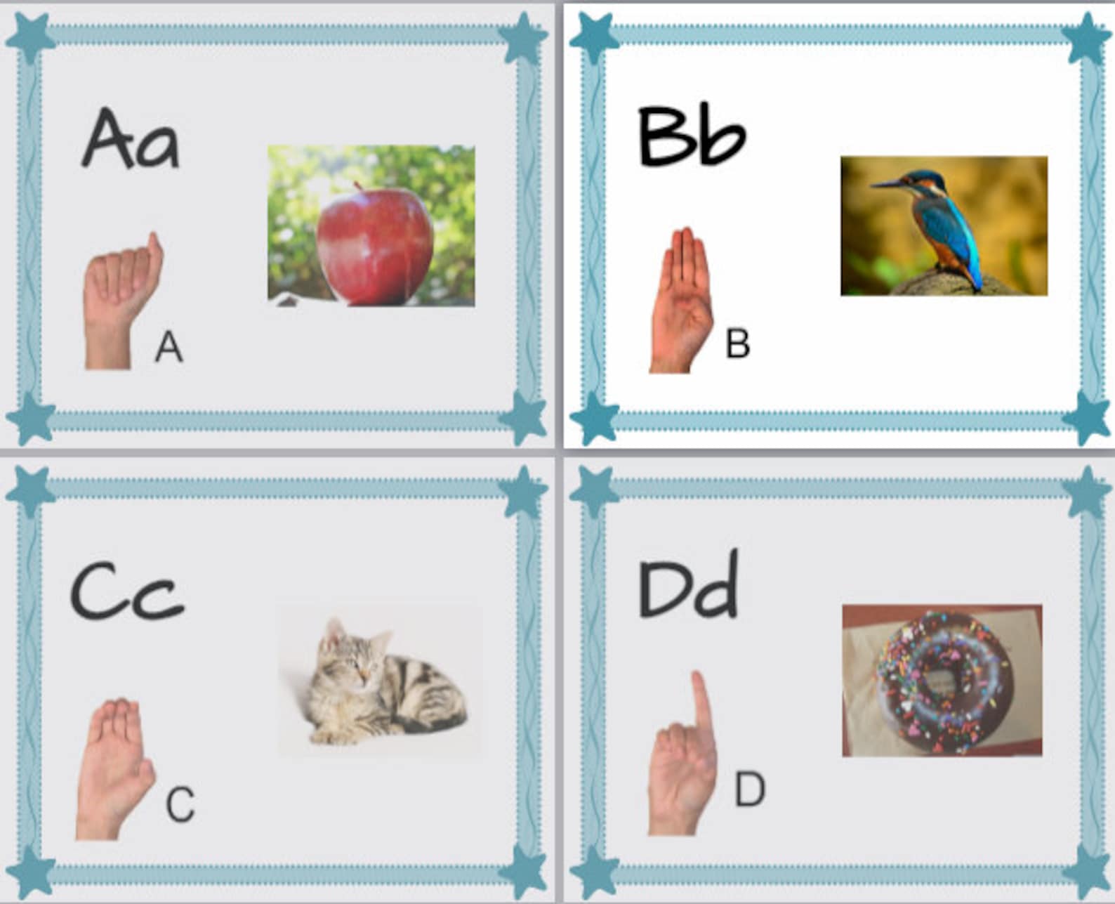 Preschool Sign Language Alphabet, Real-world Photos, Meets Multiple ...