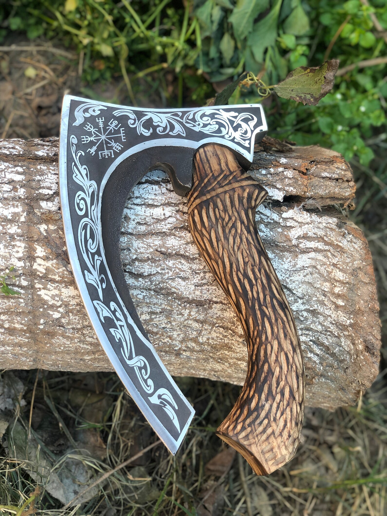 Personalised Pizza Axe, Handmade Forged Carbon Steel Pizza Slicer Axe ...