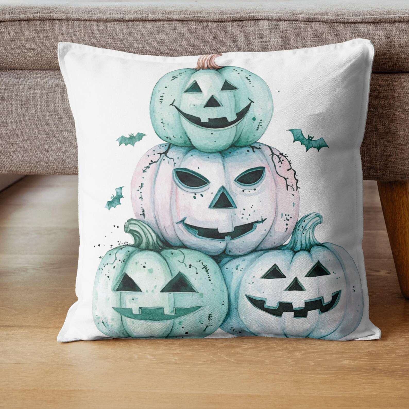 Teal Pumpkin Clipart, Pumpkin Clipart Bundle, Watercolor, Blue Pumpkin ...