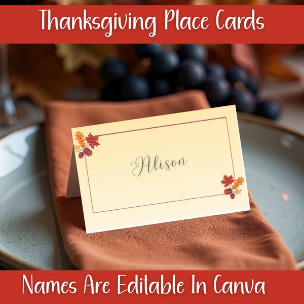 Autumn Place Cards - Etsy