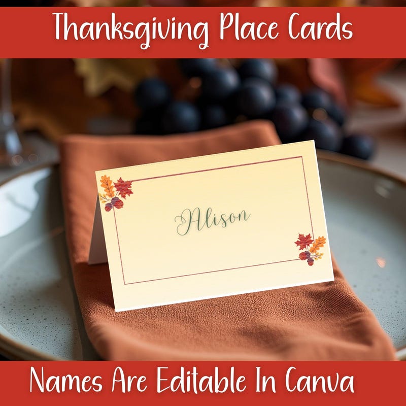 Autumn Place Cards - Etsy