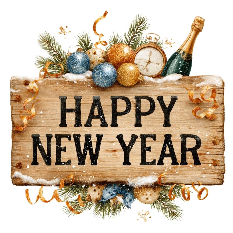 Happy New Year Sign - Etsy