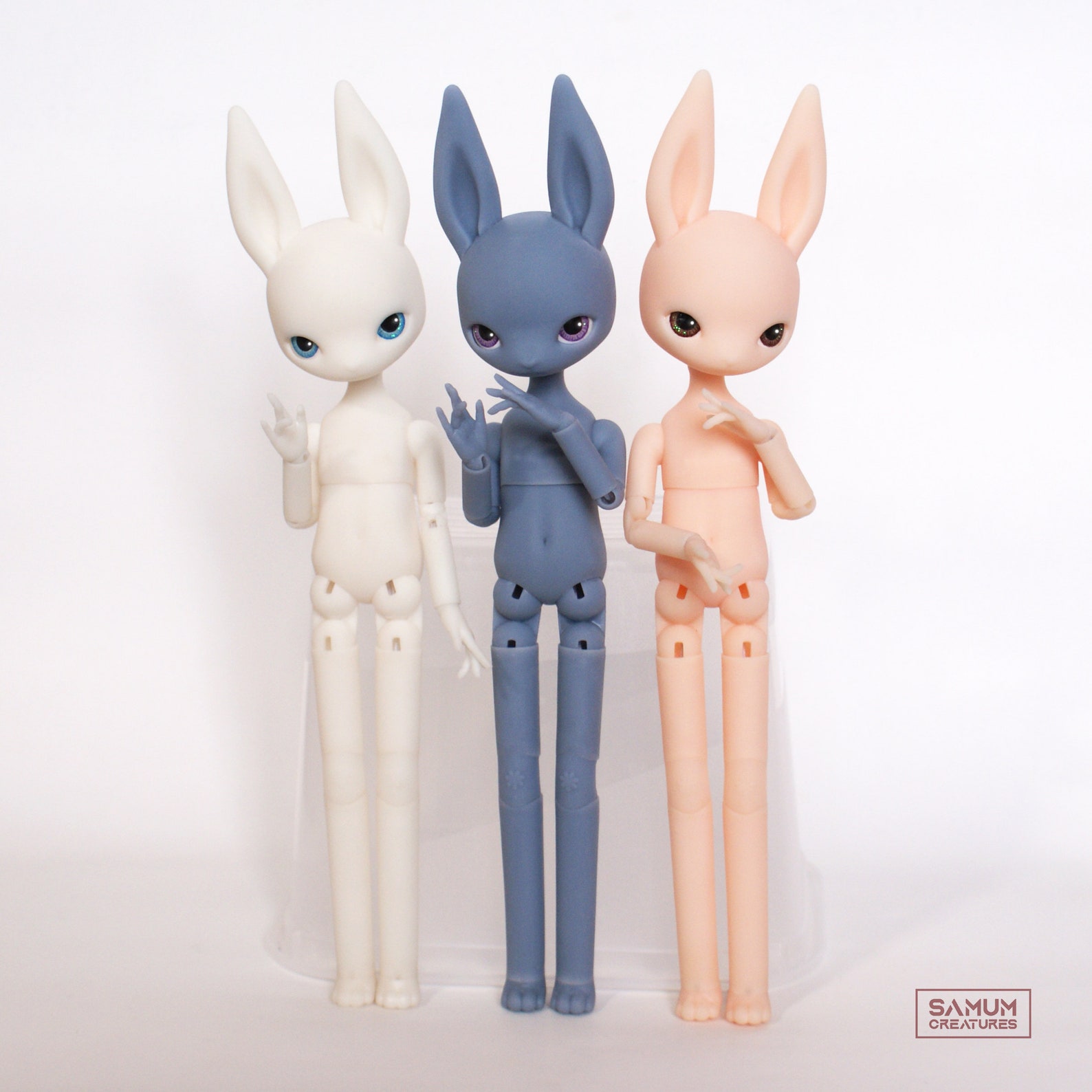 Blank Bjd Resin Doll Pair of Eyes Bunny Ball Jointed Doll OOAK ...