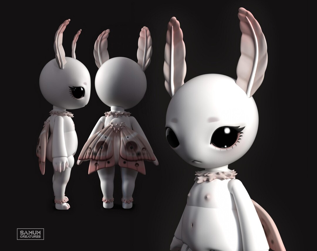 BJD Doll Stl 3D Model for Printing Moth Insect Alien Furry Anthro Ball ...