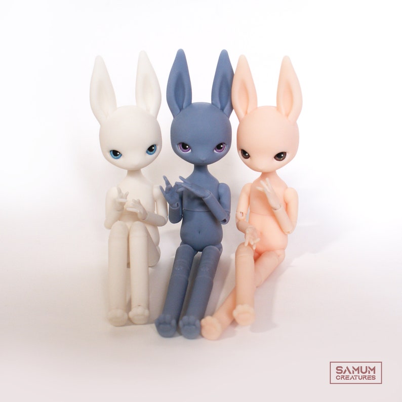 Blank Bjd Resin Doll Pair of Eyes Bunny Ball Jointed Doll OOAK ...