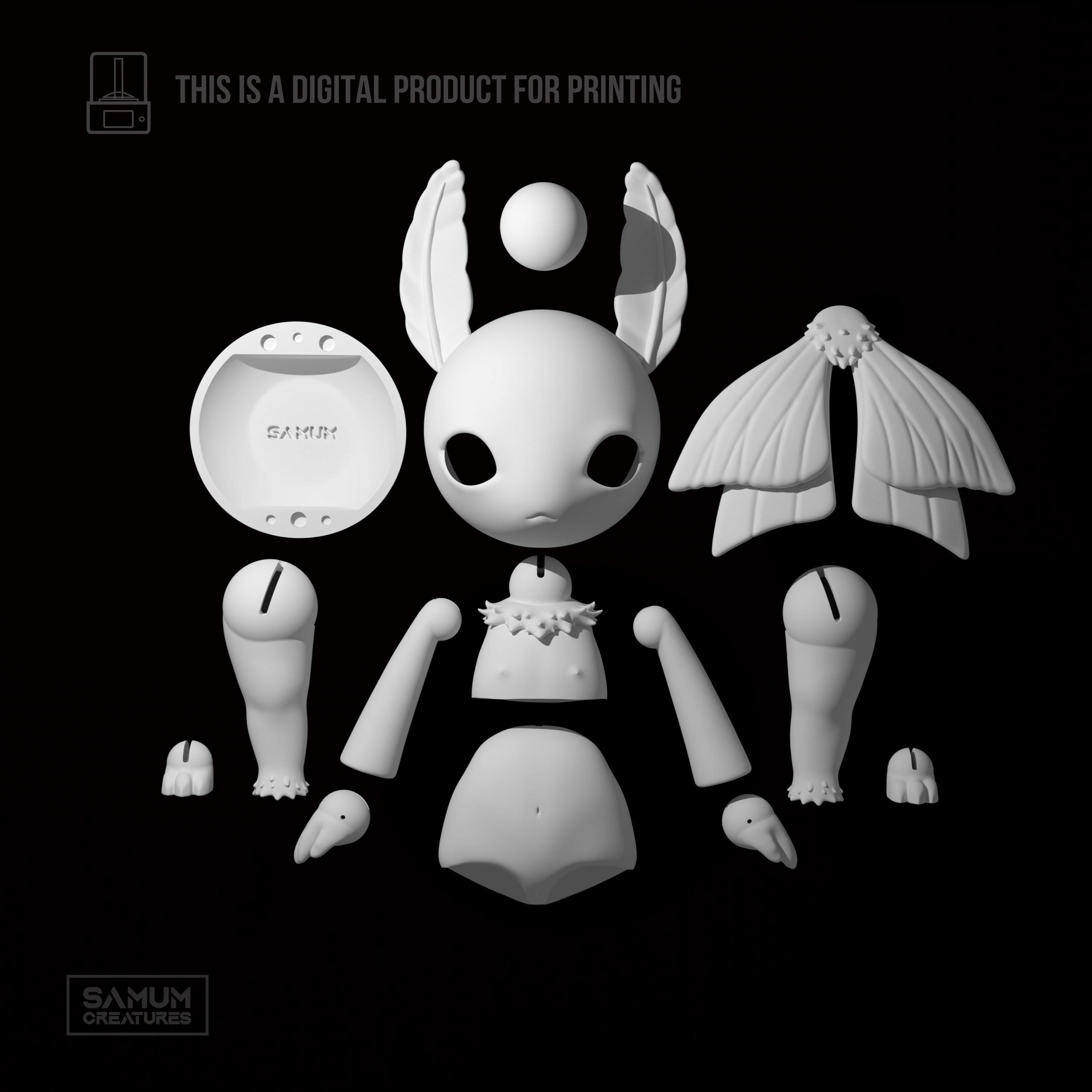 Moth BJD Doll STL – 3D Printable Ball-jointed Doll Model File 23cm ...