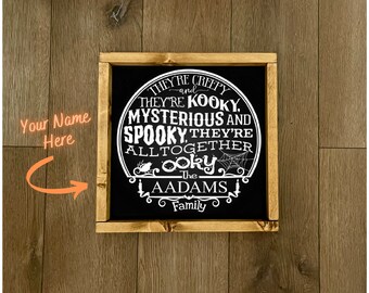 Addams Family Name Sign - Etsy