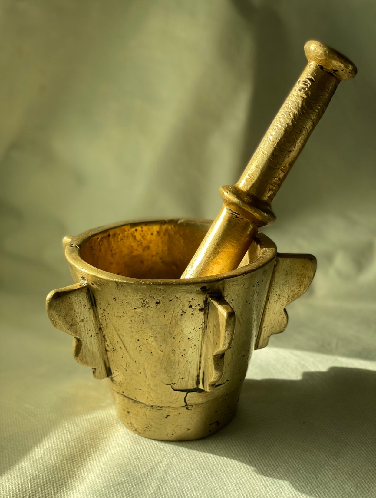 Pure Heavy Brass Mortar Made by Jewish Artisans in Morocco , Rare 5 ...