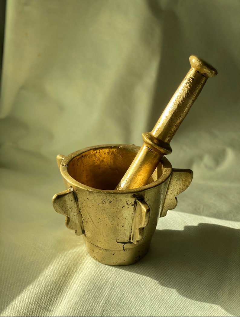 Pure Heavy Brass Mortar Made by Jewish Artisans in Morocco , Rare 5 ...