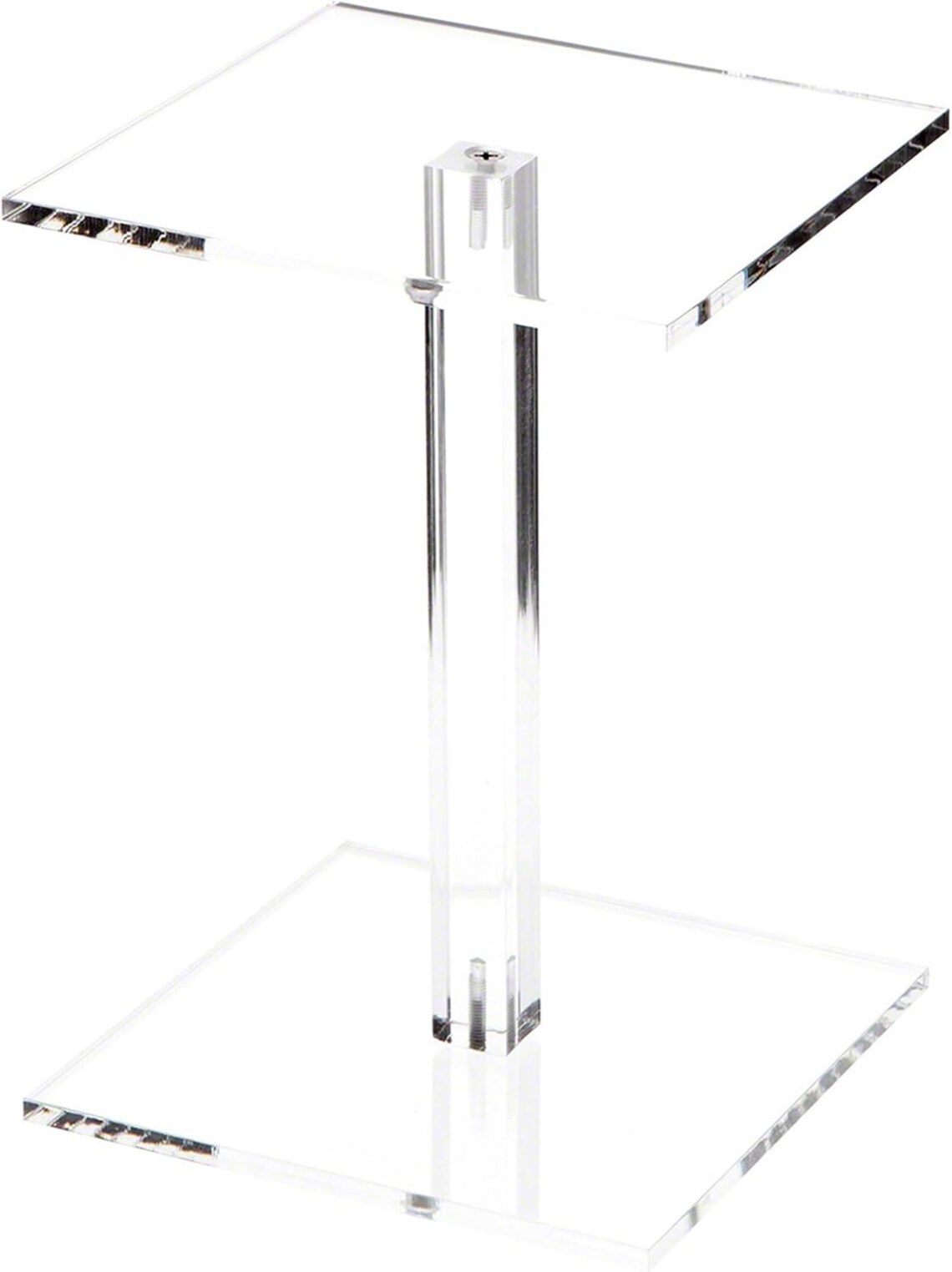 Plymor Clear Acrylic Square Barbell Pedestal Riser 8int 6in 2 Pack 1/4 ...