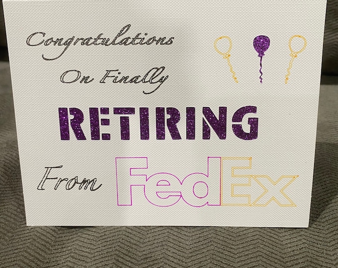 Fedex Retirement Card - Etsy